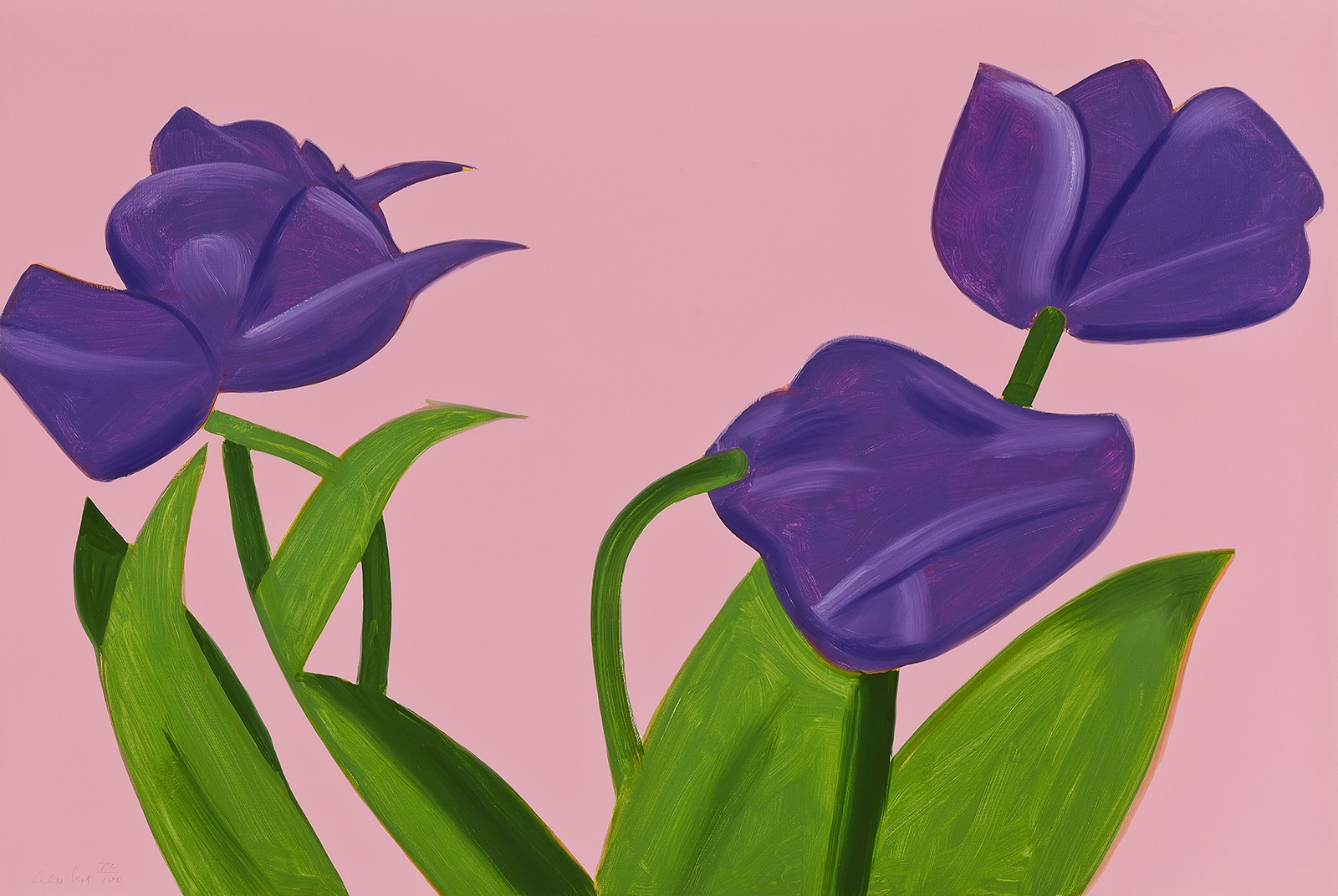 Alex Katz | Purple Tulips 1 (2021) | MutualArt