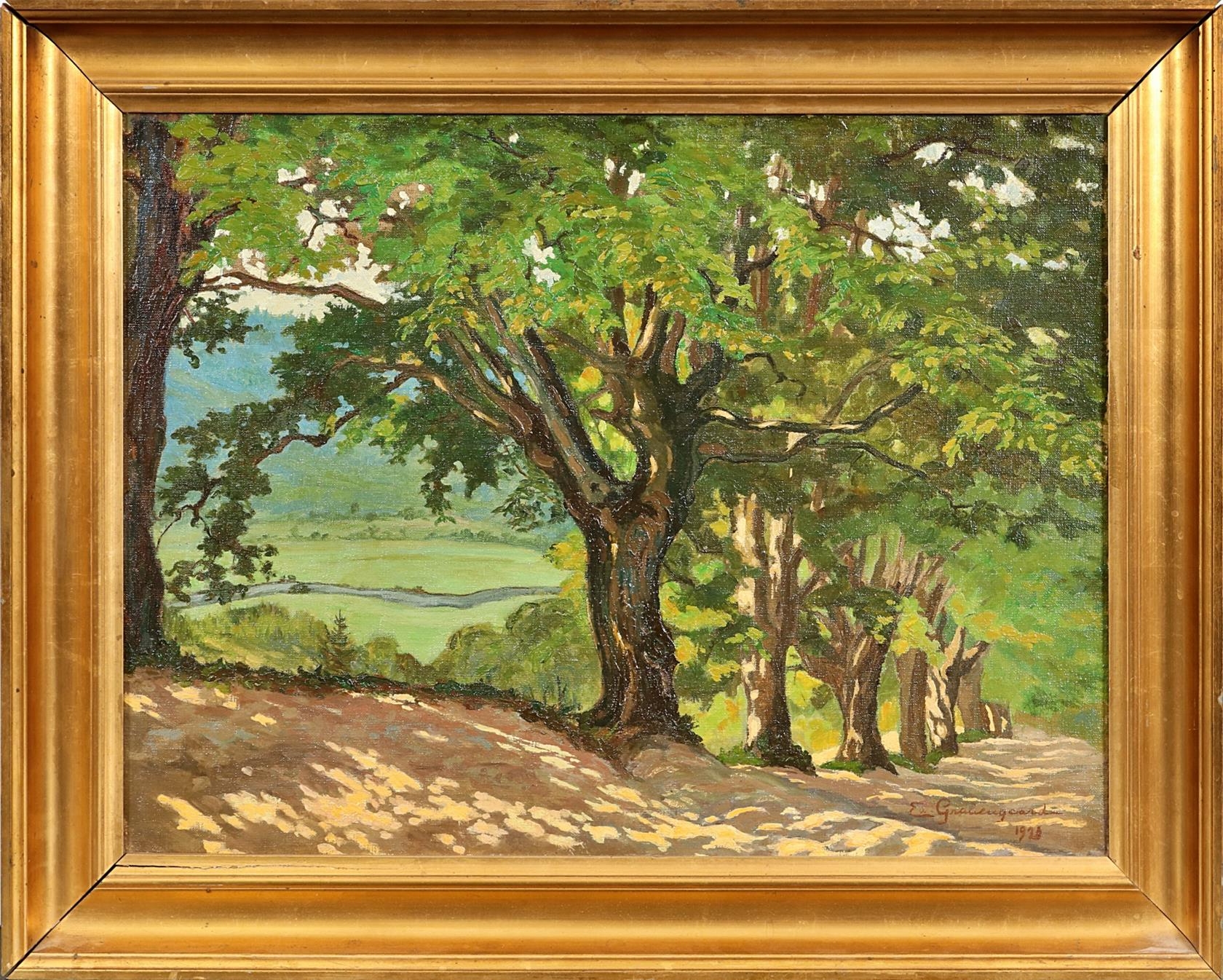 Ewald August Grauengaard | NA PROCHÁZCE POD STROMY (1928) | MutualArt