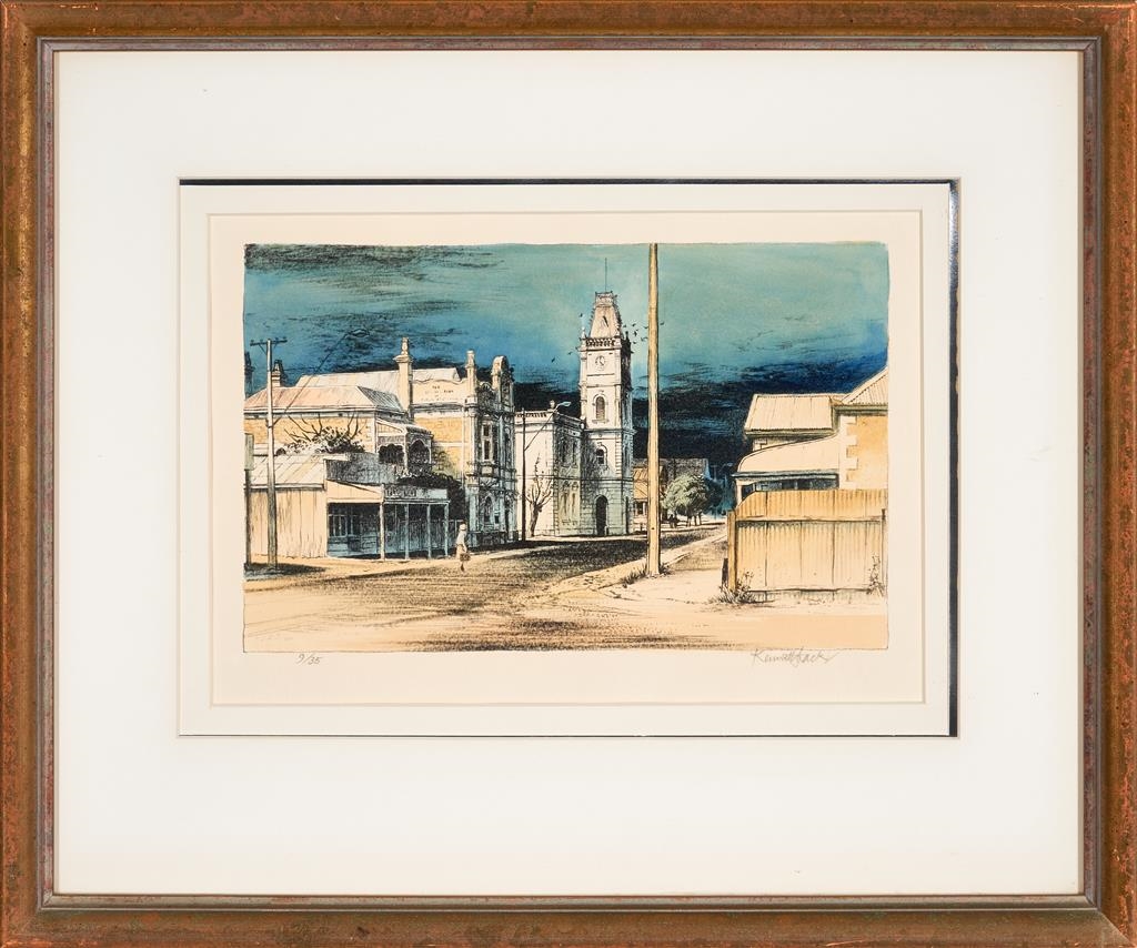 Kenneth Jack | Country Town Hall and Bank | MutualArt