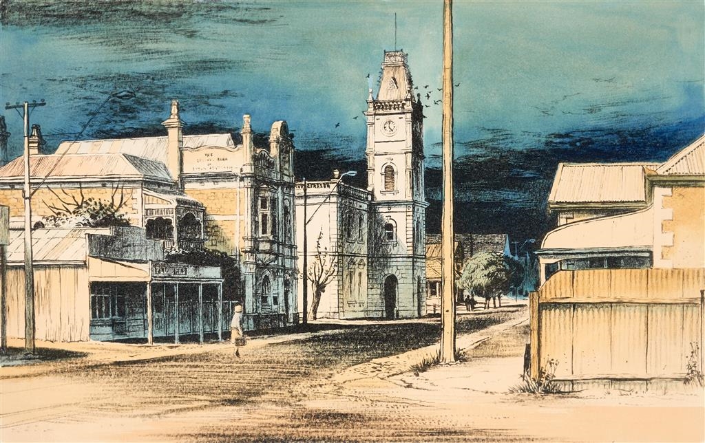 Kenneth Jack | Country Town Hall and Bank | MutualArt