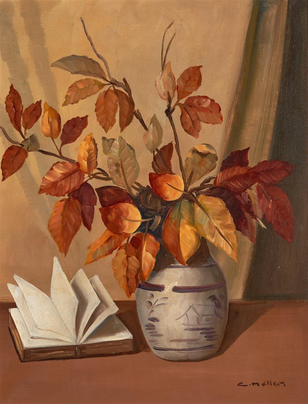 Carl Møller | Plant and Open Book | MutualArt