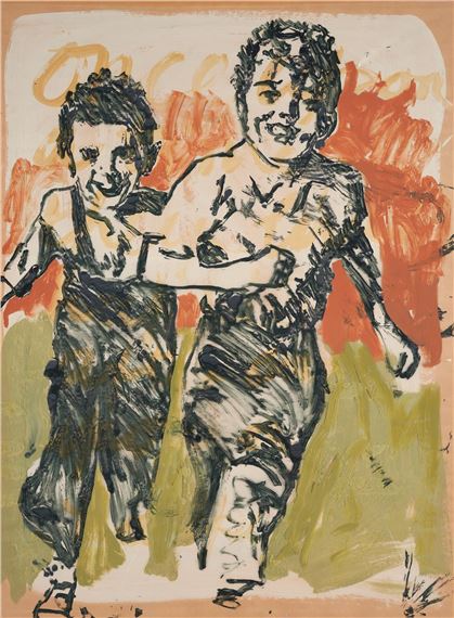 David Bromley | Two Boys Running | MutualArt