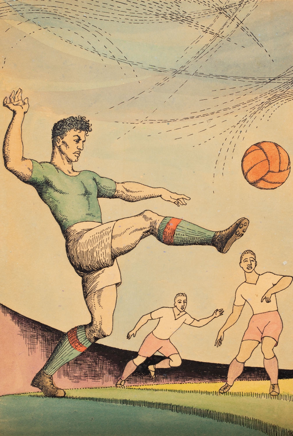 Jerzy Skarżyński | Football players - project of the illustration for ...