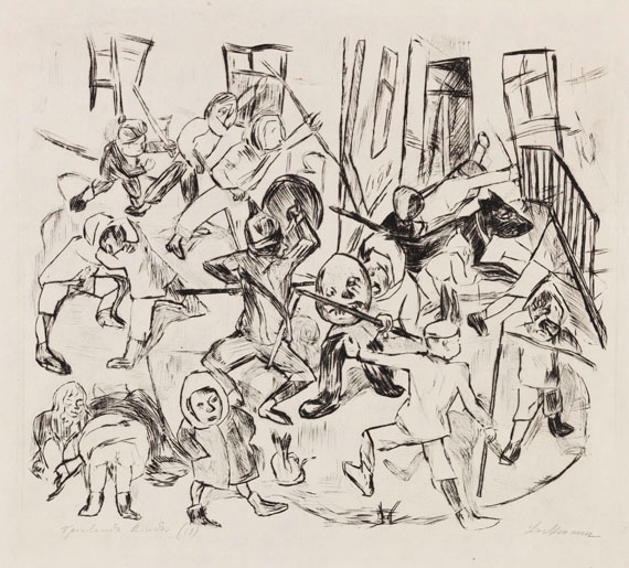 Max Beckmann | Spielende Kinder (1918) | MutualArt