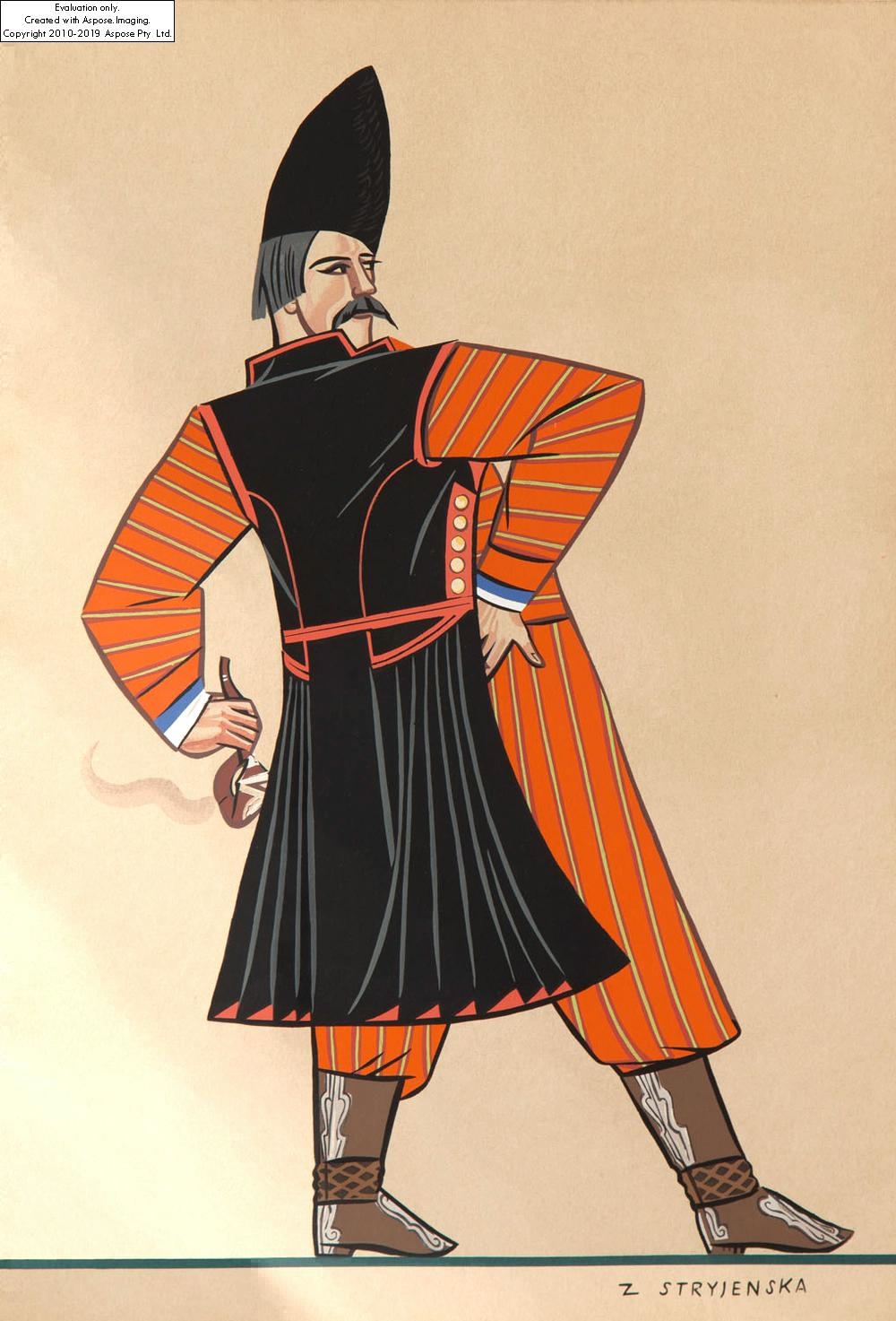 Zofia Stryjeńska | Polish Peasant Costumes Plansza 24 (1939) | MutualArt