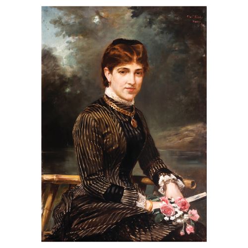 Félix Resurrección Hidalgo | Portrait of Luisa Piñeyro y Merino (Lady ...