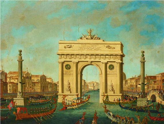 Giuseppe Borsato | The entrance of Napoleon into Venice | MutualArt