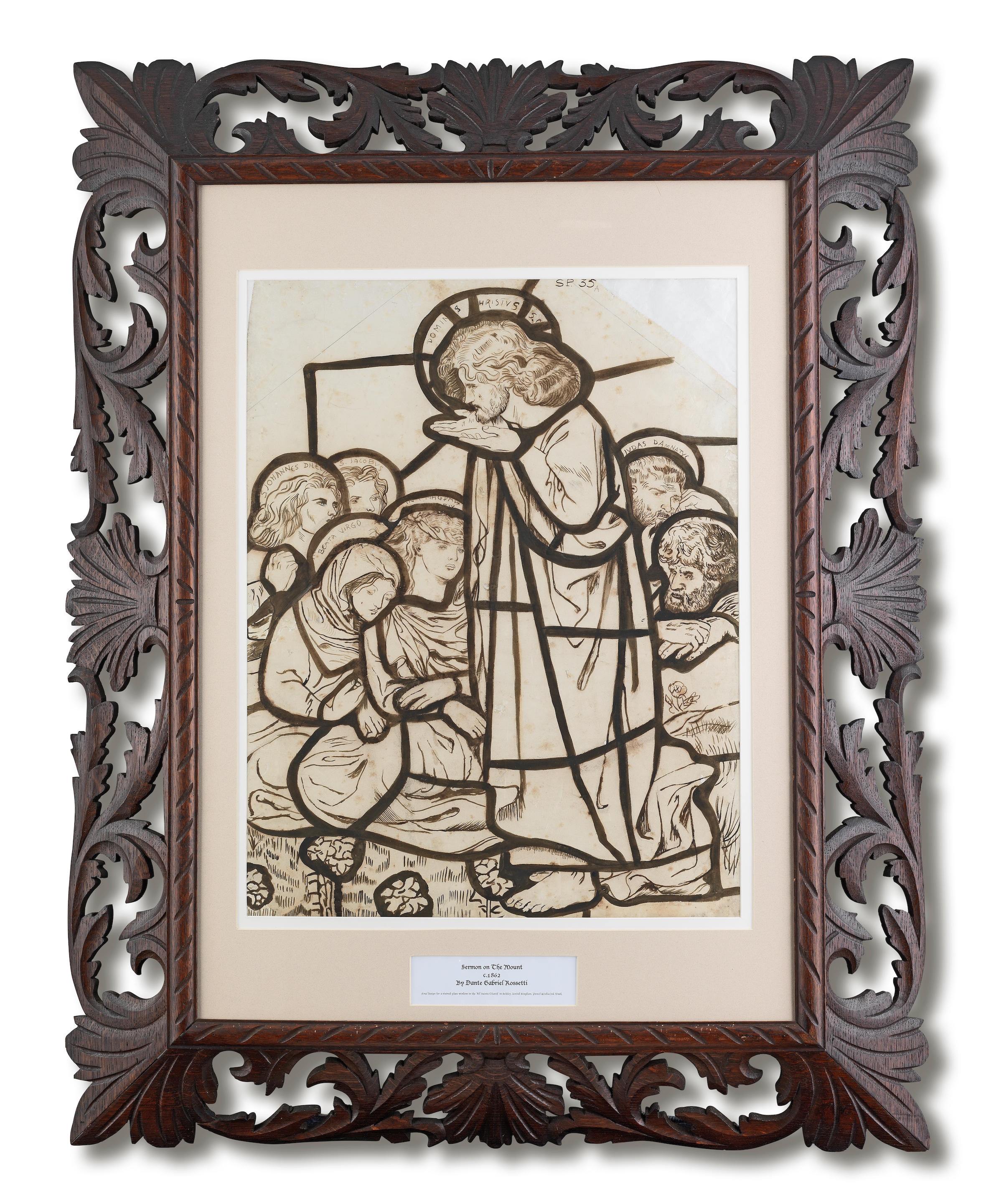 Dante Gabriel Rossetti | Cartoon for a stained-glass window showing The ...