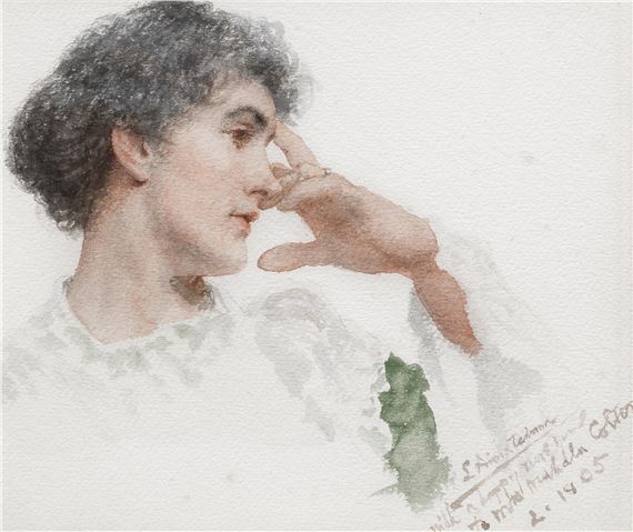 Lawrence Alma-Tadema | Portrait study of Mrs Mahala Colton (1905 ...