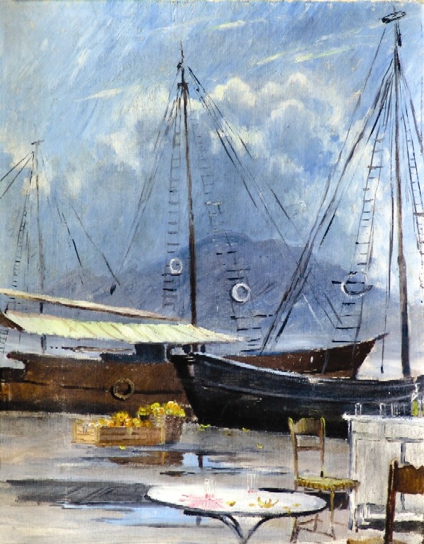 Yuri Pimenov | In the port (1950) | MutualArt