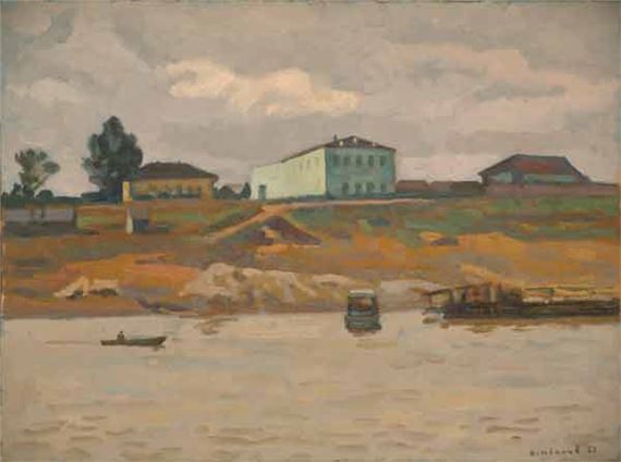 Victor Ivanov | Small town on Volga (1952) | MutualArt