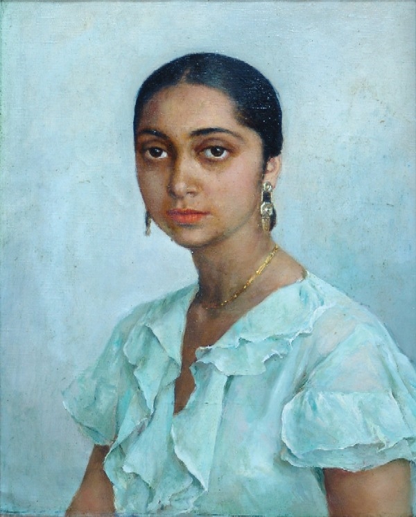 Vladimir Aleksandrovich Serov | Portrait of G.G. Serova (1953) | MutualArt