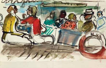 Alexander Arkadevich Labas | On the motor-vessel (1969) | MutualArt