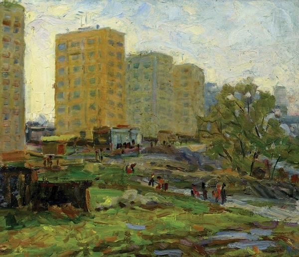 Nikolay Maximovich Melnikov | New Building Work (1957) | MutualArt