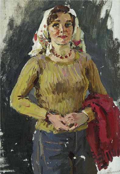Nikolai Ovchinnikov | Female portrait (1970) | MutualArt