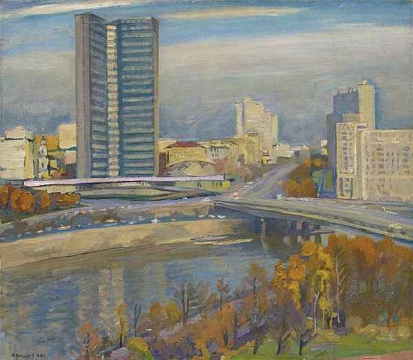 Boris Vladimirovich Okorokov | Noviy Arbat (1985) | MutualArt