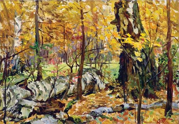 Arkady Plastov | Fallen birch (1960) | MutualArt