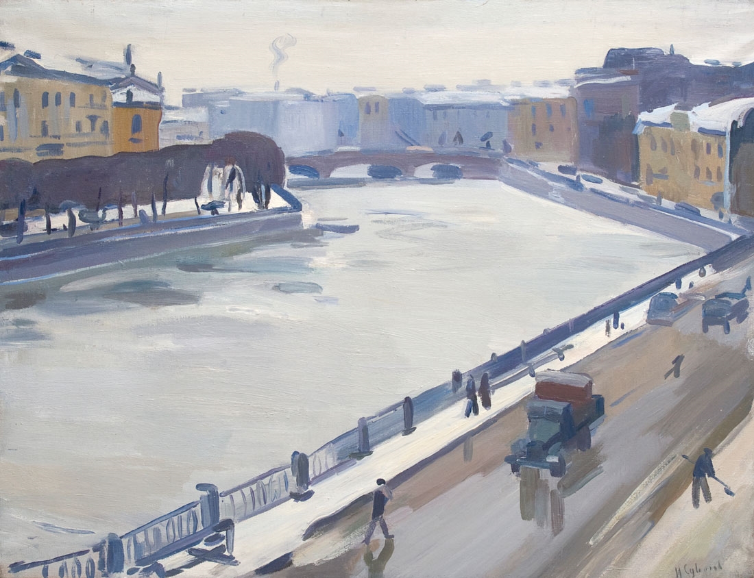 Igor Suvorov | Fontanka. The beginning of winter (1961) | MutualArt