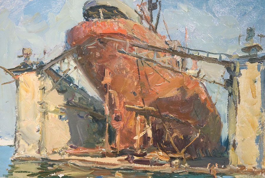 Valentin Ivanovich Polyakov | Docks (1940s - 1950s) | MutualArt