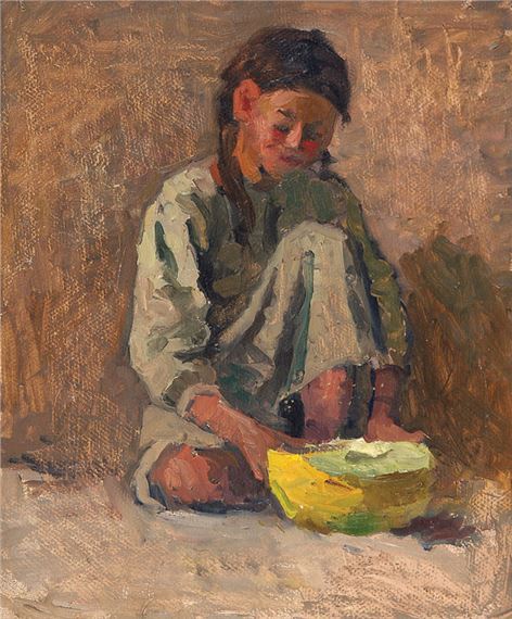 Semyon Chuykov | A girl with watermelon (1939) | MutualArt