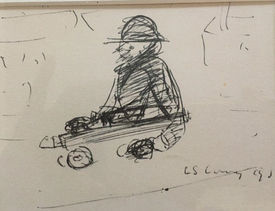 Laurence Stephen Lowry | Stamped paper triptych | MutualArt