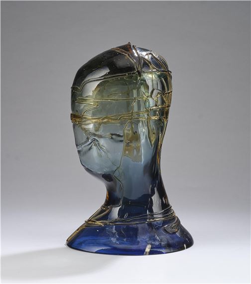 Renè Roubicek | A glass sculpture: head (1978) | MutualArt