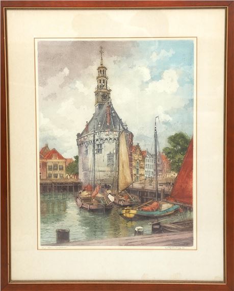 Hendrikus Elias Roodenburg | Een kleurenets met afbeelding van de ...