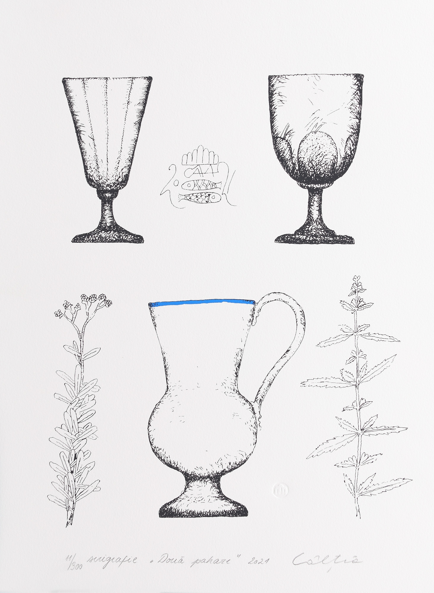 Stefan Caltia | Două pahare (2021) | MutualArt