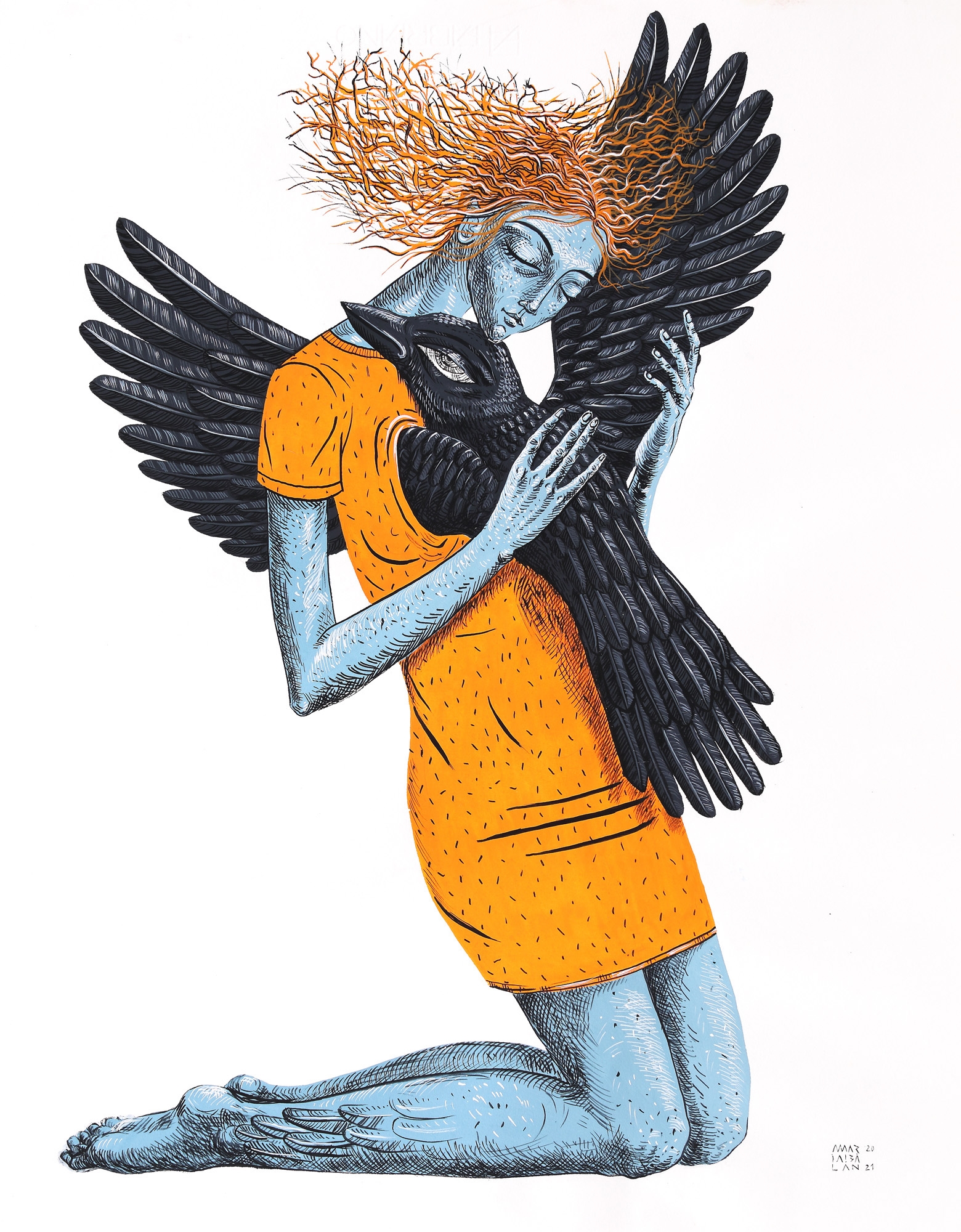 Maria Balan | Gone with the Crow (Forest Spirit II) (2021) | MutualArt