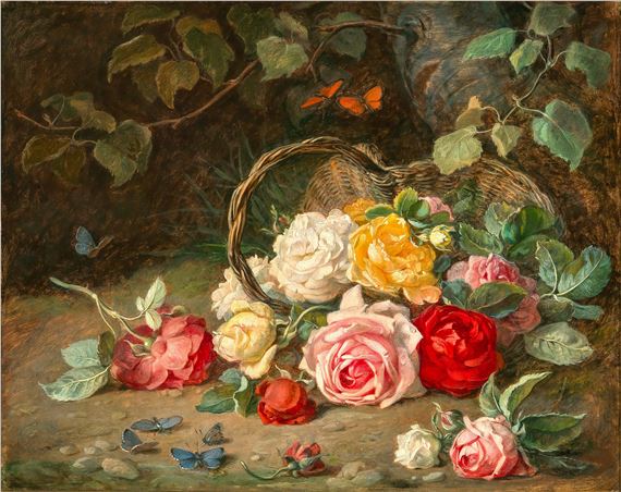 Josef Neugebauer | Roses in a Basket | MutualArt