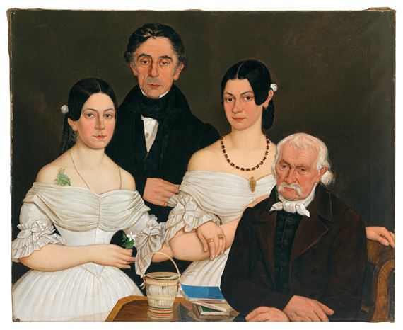 János Nepomuk Boros | A Large Family Portrait (1840) | MutualArt