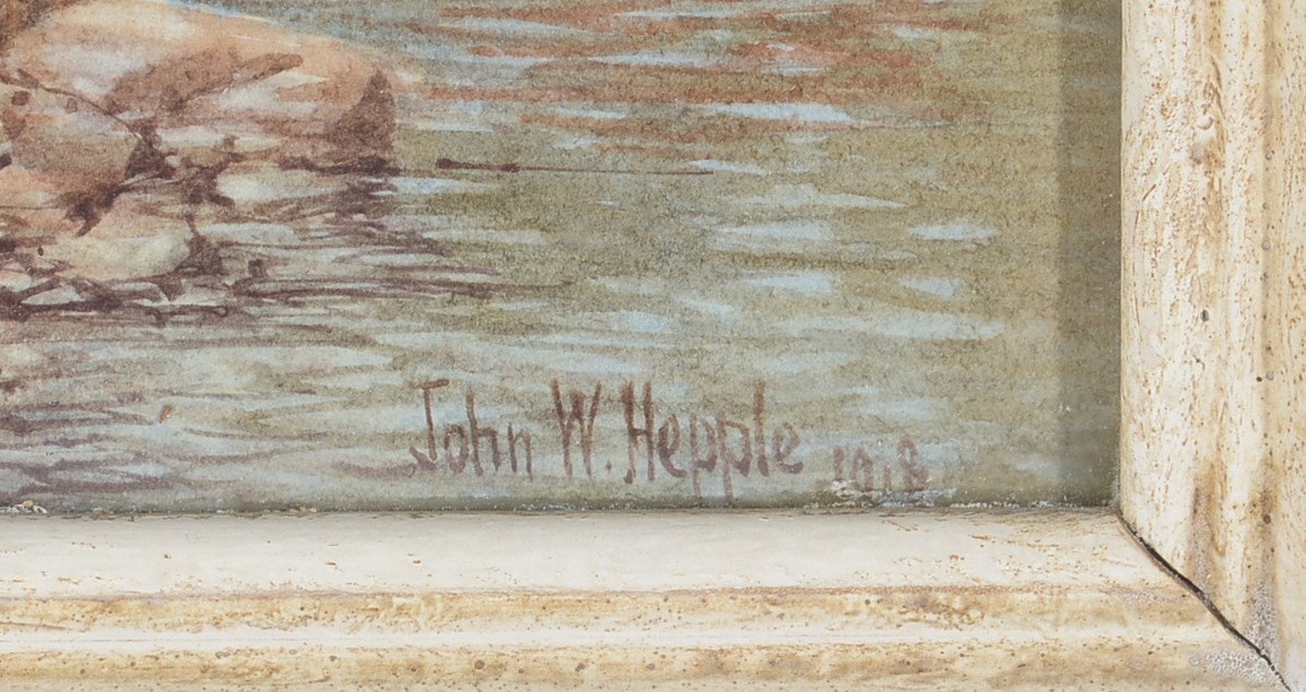 John Wilson Hepple | Landscape views with thatched cottages | MutualArt