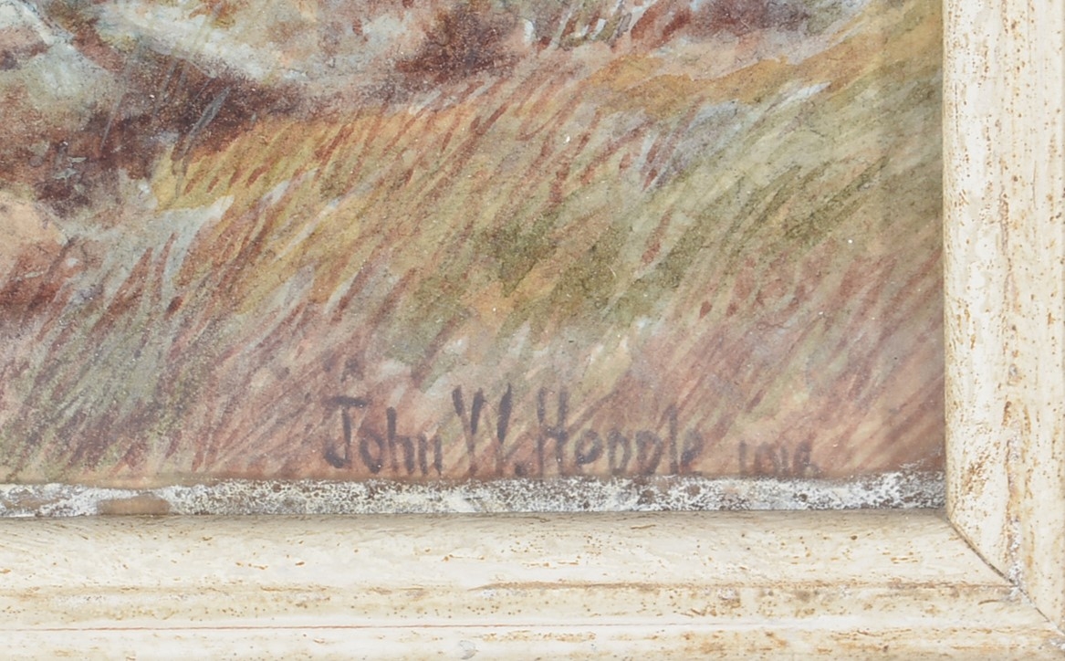 John Wilson Hepple | Landscape views with thatched cottages | MutualArt