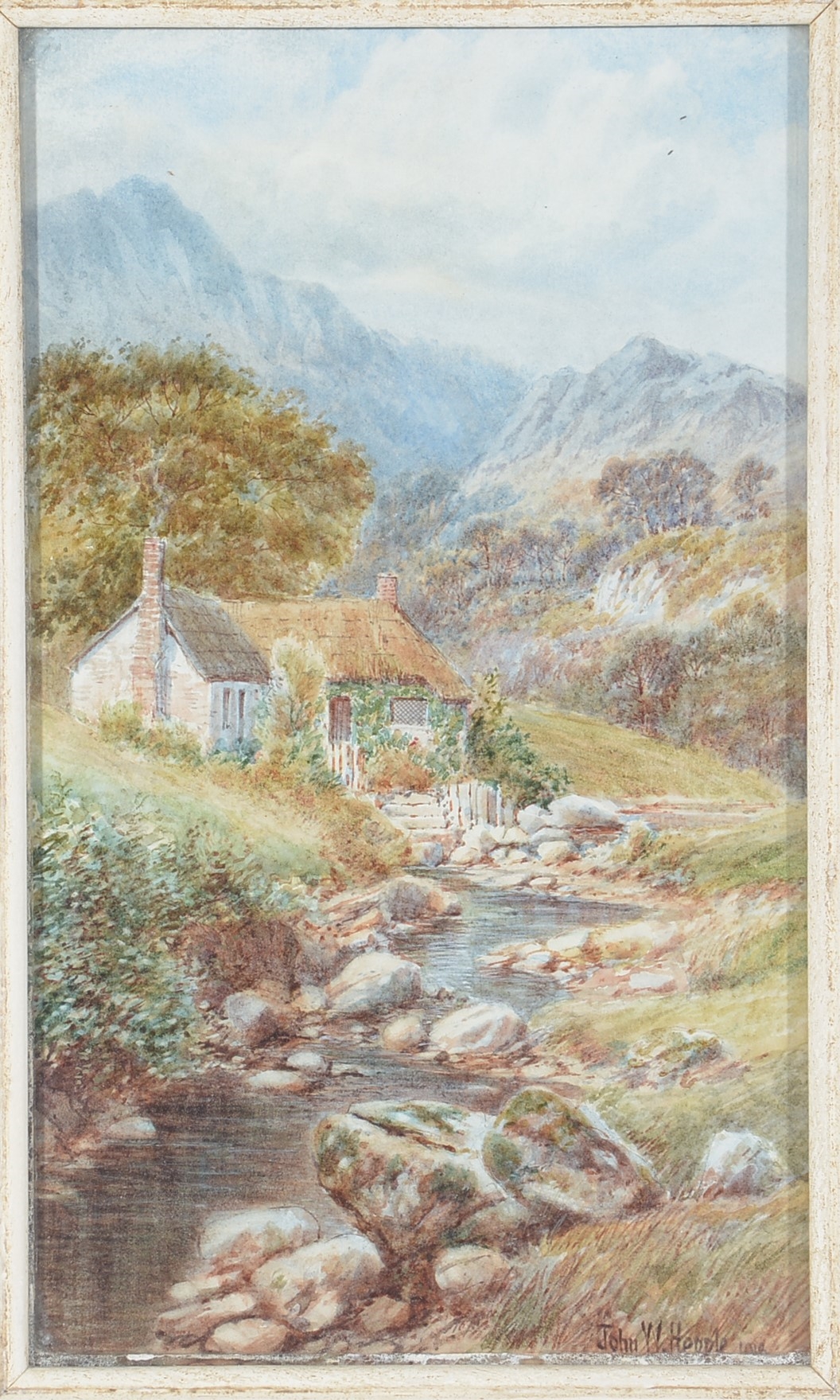 John Wilson Hepple | Landscape views with thatched cottages | MutualArt