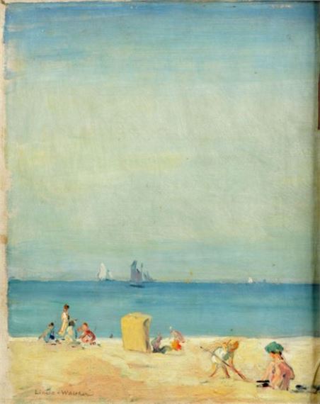 Heinrich Linde-Walther | Badende am Strand | MutualArt
