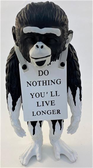 Banksy Brandalism | Monkey Sign (Drip) (2019) | MutualArt