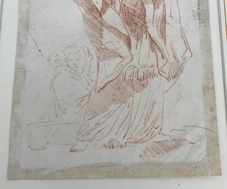 Luca Giordano | Conte Red Chalk Drawing | MutualArt