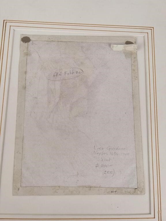 Luca Giordano | Conte Red Chalk Drawing | MutualArt