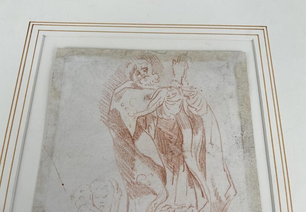 Luca Giordano | Conte Red Chalk Drawing | MutualArt