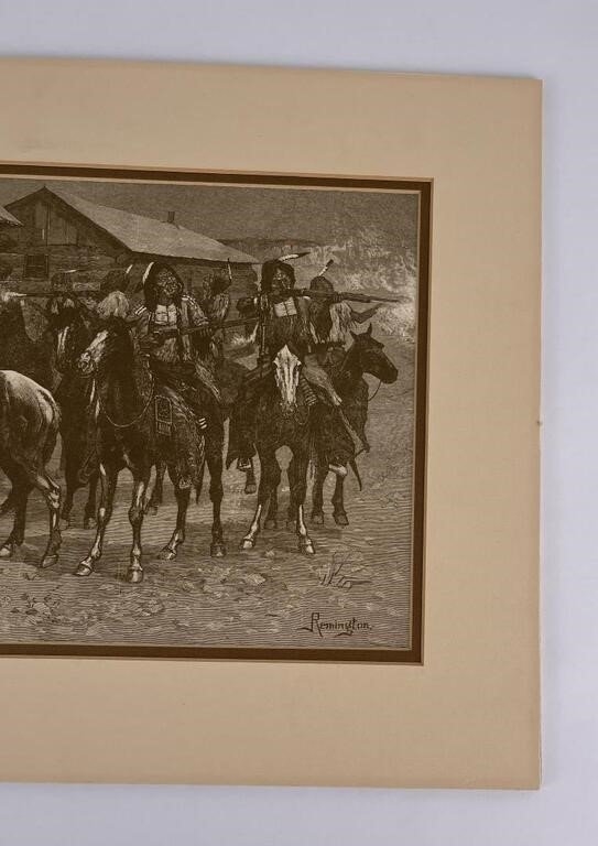 Frederic Remington | Frederick Remington Crow Indians Firing | MutualArt