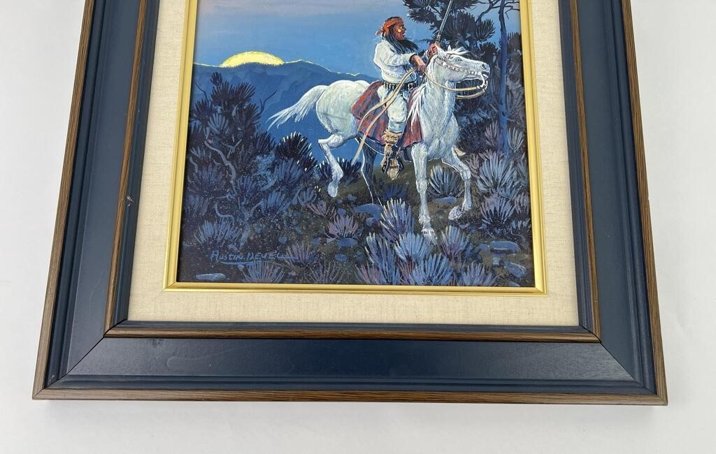 Austin Deuel | Austin Deuel Indian Oil on Board Painting | MutualArt