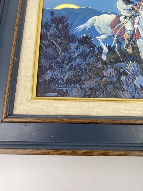 Austin Deuel | Austin Deuel Indian Oil on Board Painting | MutualArt