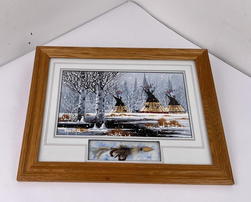 Roger Flythe | Roger Flythe Oil on Board Indian Painting | MutualArt