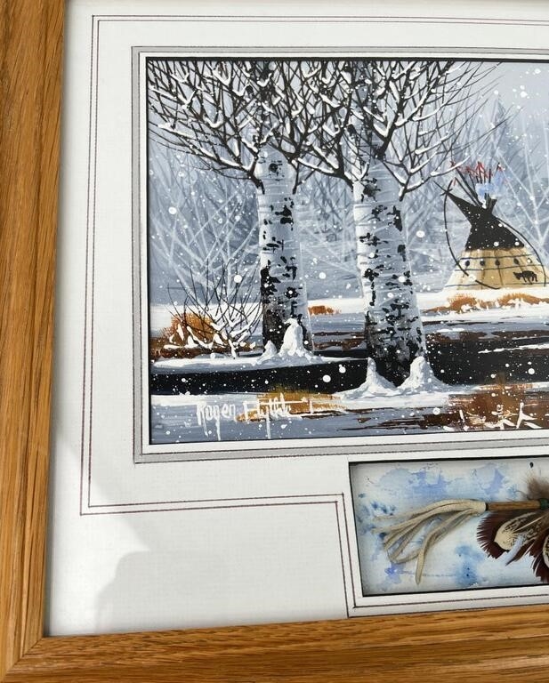 Roger Flythe | Roger Flythe Oil on Board Indian Painting | MutualArt