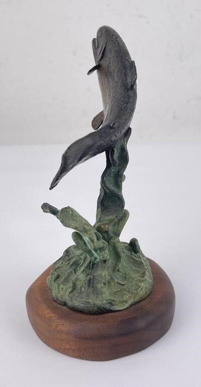 Ron Jenkins | Leaping Trout Bronze | MutualArt