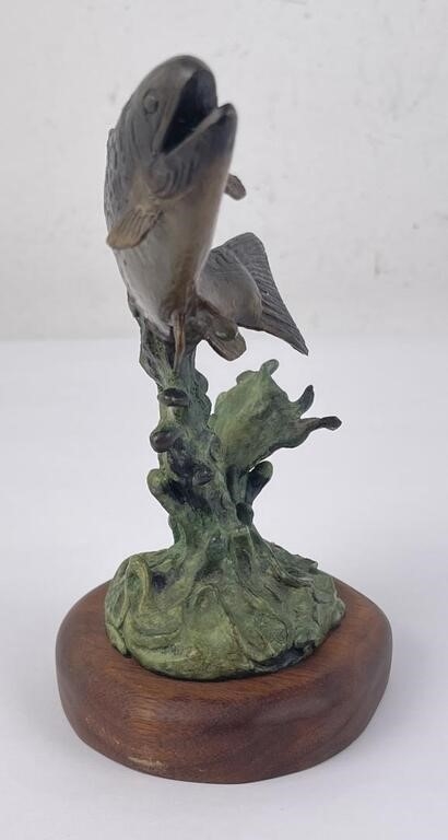 Ron Jenkins | Leaping Trout Bronze | MutualArt