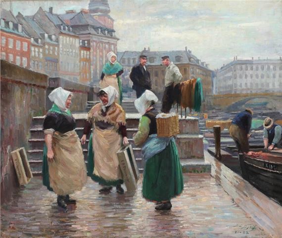 Søren Christian Bjulf | Fishwives at Gl (22) | MutualArt