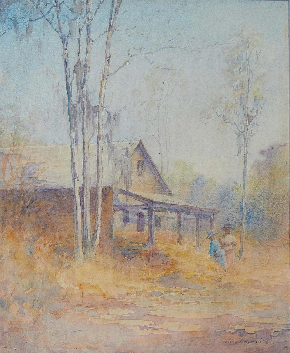 Alice Ravenel Huger Smith | SOUTH CAROLINA (a Lowcountry cabin with figures) | MutualArt