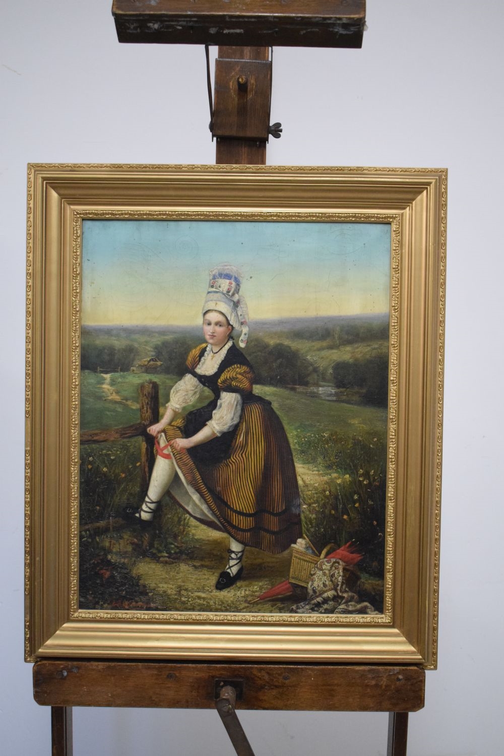 L. Gilbert | Continental woman in traditional dress | MutualArt