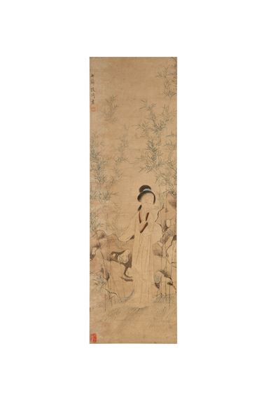 Gai Qi | A painting of a court lady | MutualArt